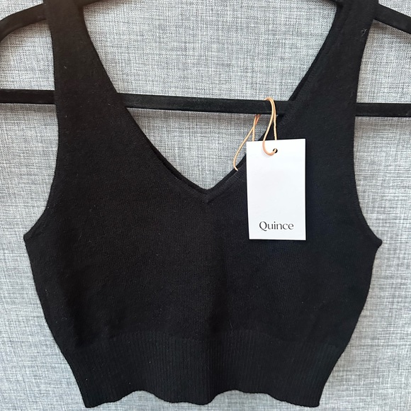 Quince | Tops | Brand New With Tag Quince Cashmere Crop Top | Poshmark
